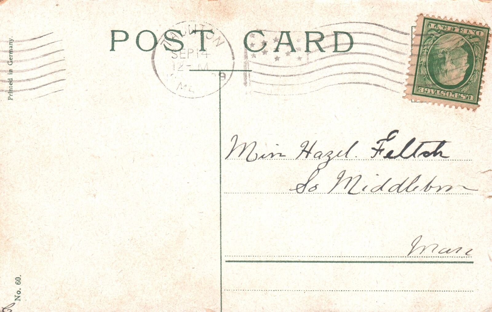 Postcard 1909 Cheers! After Rain Comes Sunshine! Girl Standing Behind ...