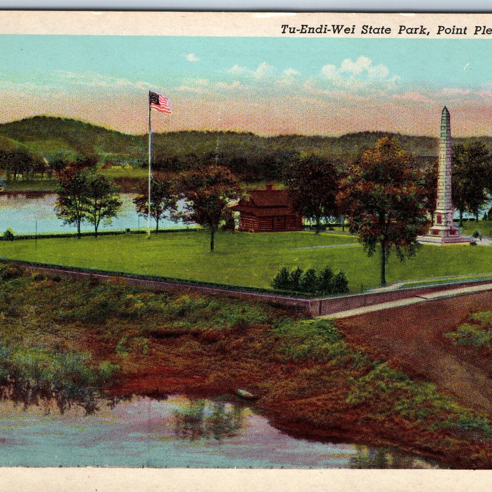 1938 Point Pleasant, WV Tu-Endi-Wei State Park Obelisk Pioneer War ...