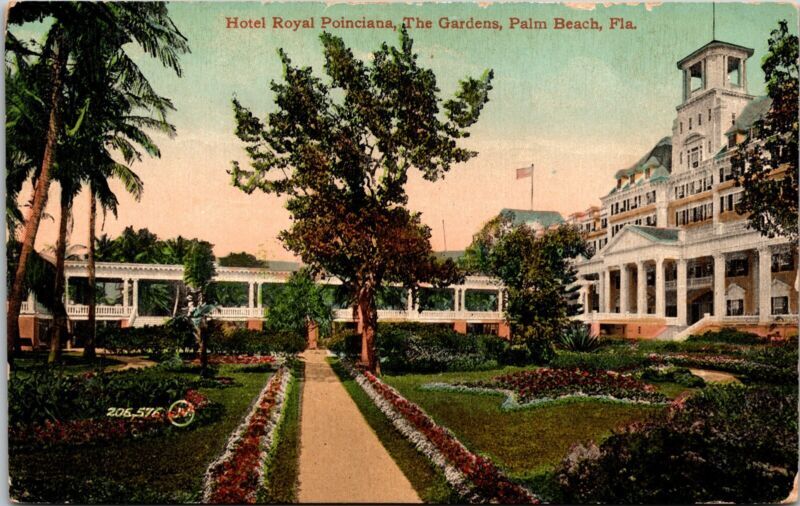 Side View Hotel Royal Poinciana Gardens Palm Beach Florida FL Flag ...