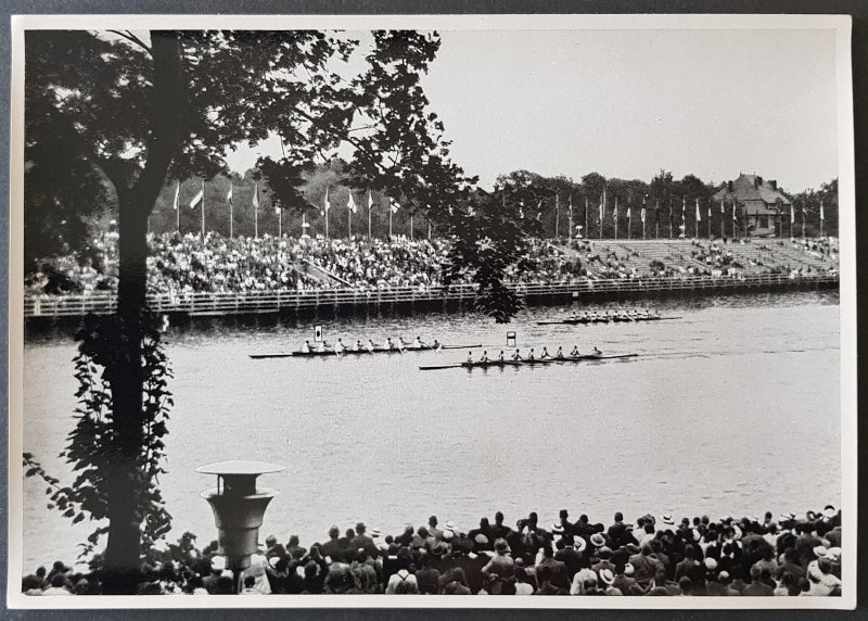 Rare Large Format Collector Photo Card 1936 Berlin Olympics - Rowing ...