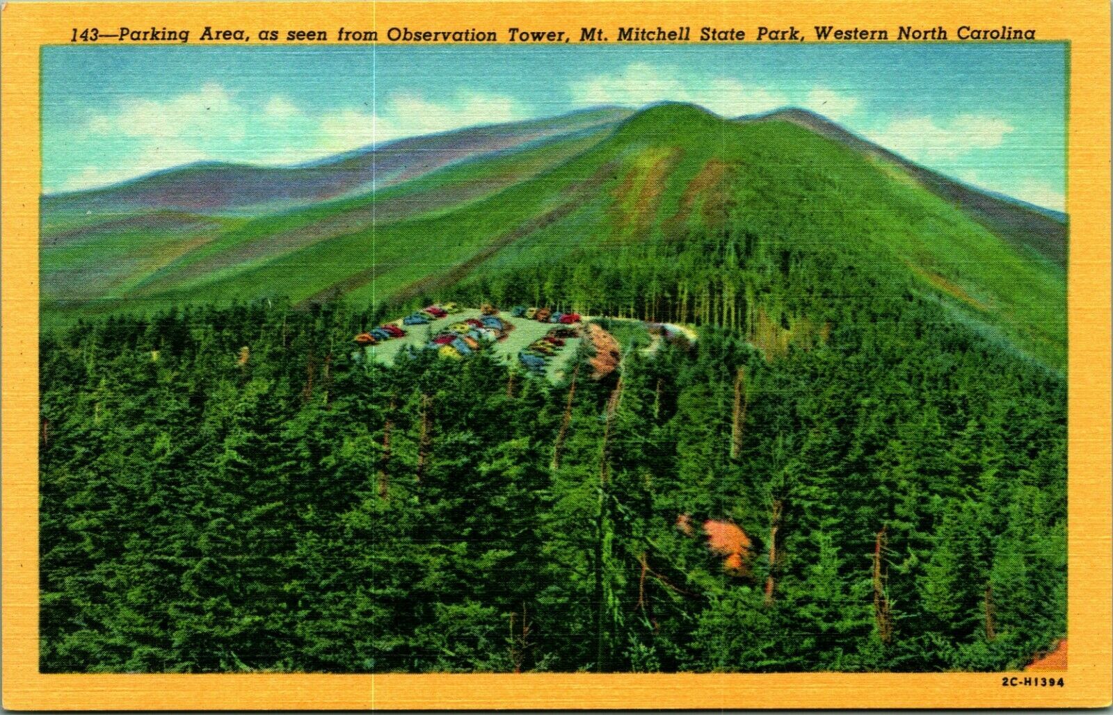 Observation Tower Mount Mitchell State Park North Carolina NC Linen ...