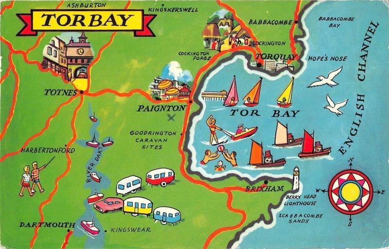 B103427 torbay map cartes geographiques uk | Europe - United Kingdom ...