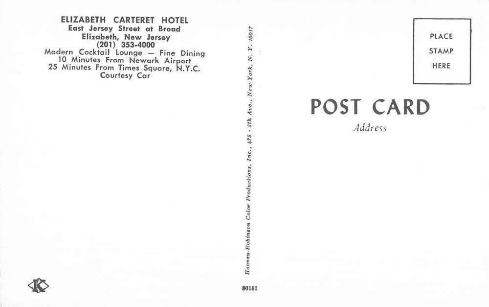 Elizabeth New Jersey Carteret Hotel Multiview Vintage Postcard K57124 ...