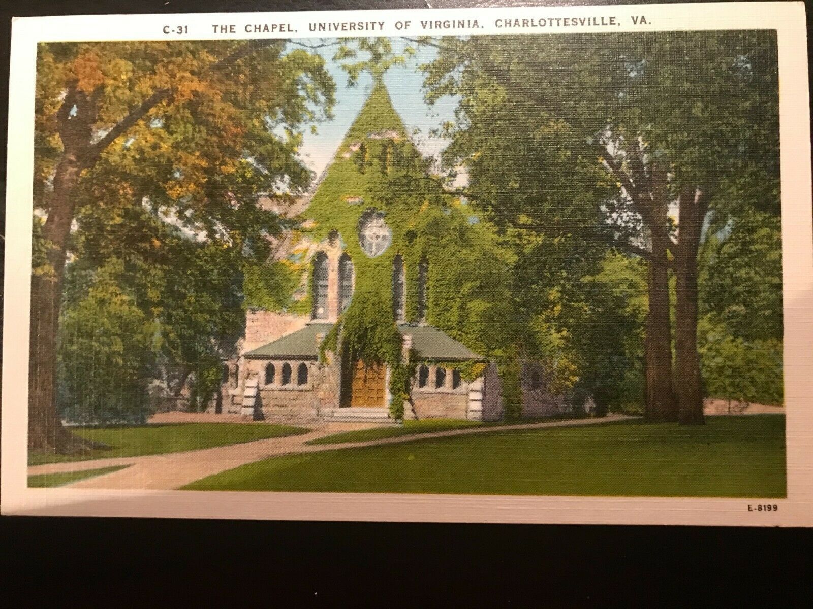 Vintage Postcard 1930-1945 The Chapel University of Va Charlottesville ...