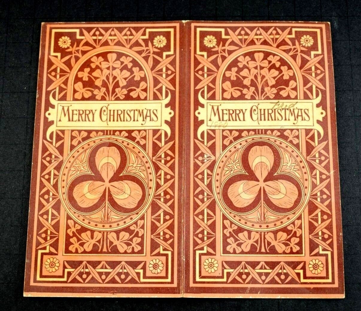 1880 Lovely Christmas Baby Jesus Victorian Folder Card w/ Poem ...