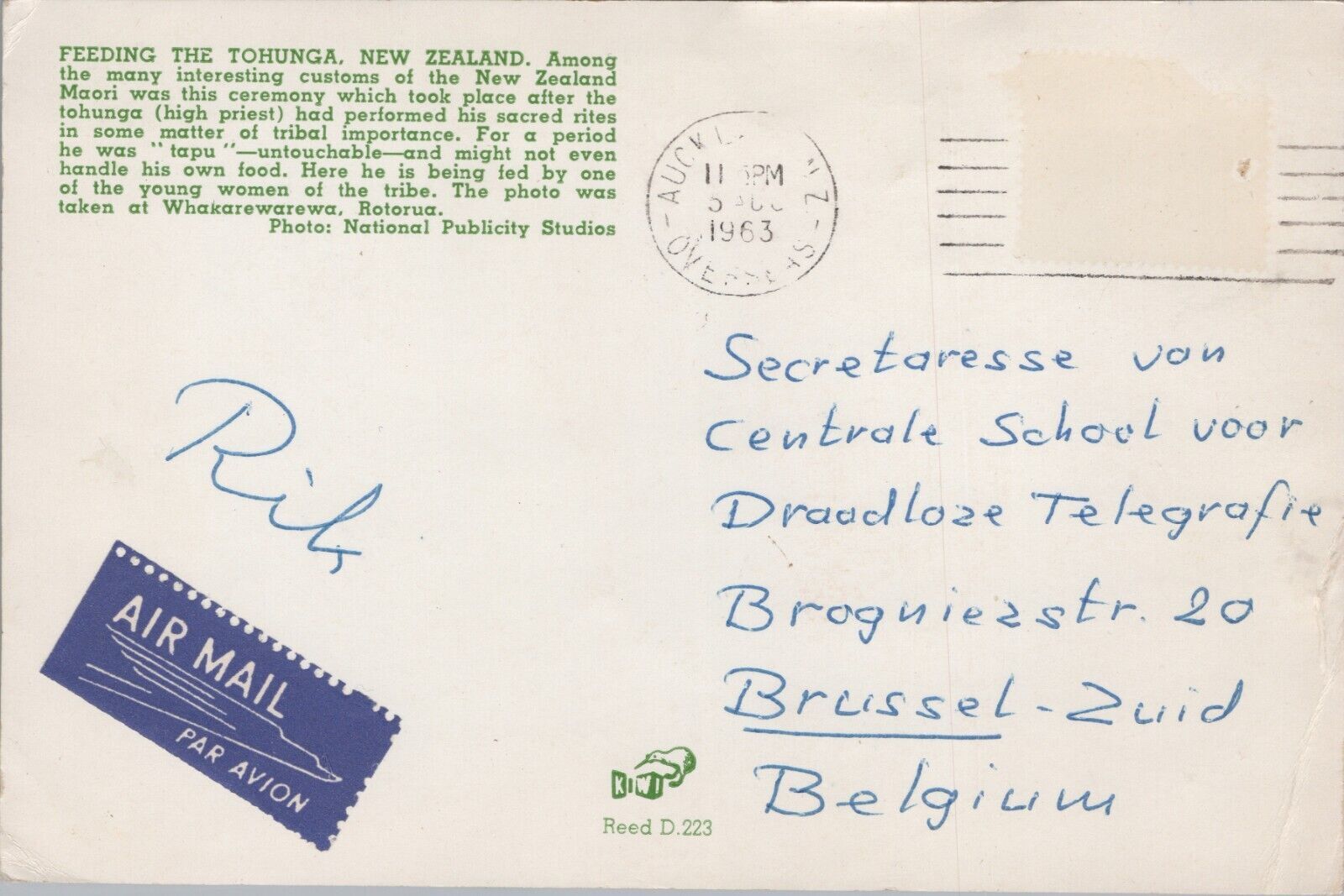 New Zealand Feeding The Tohunga Maori Postcard BS.27 | Australia ...