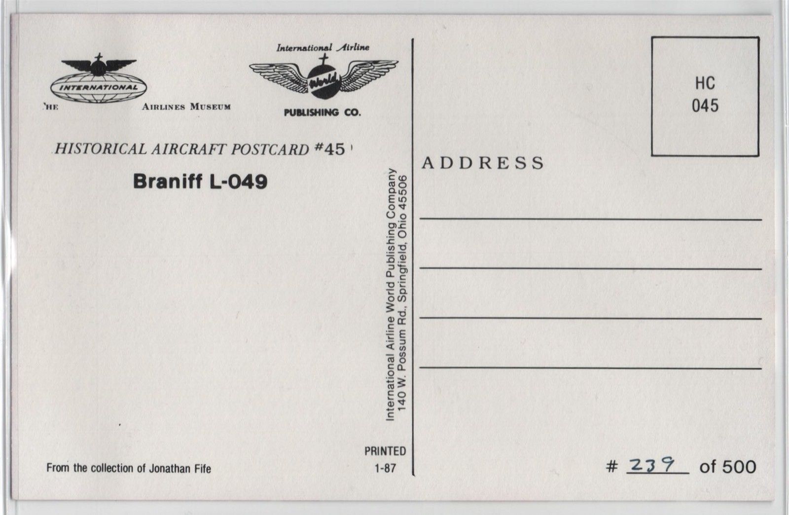 Braniff International Lockheed Constellation L-049 Airport Aircraft ...