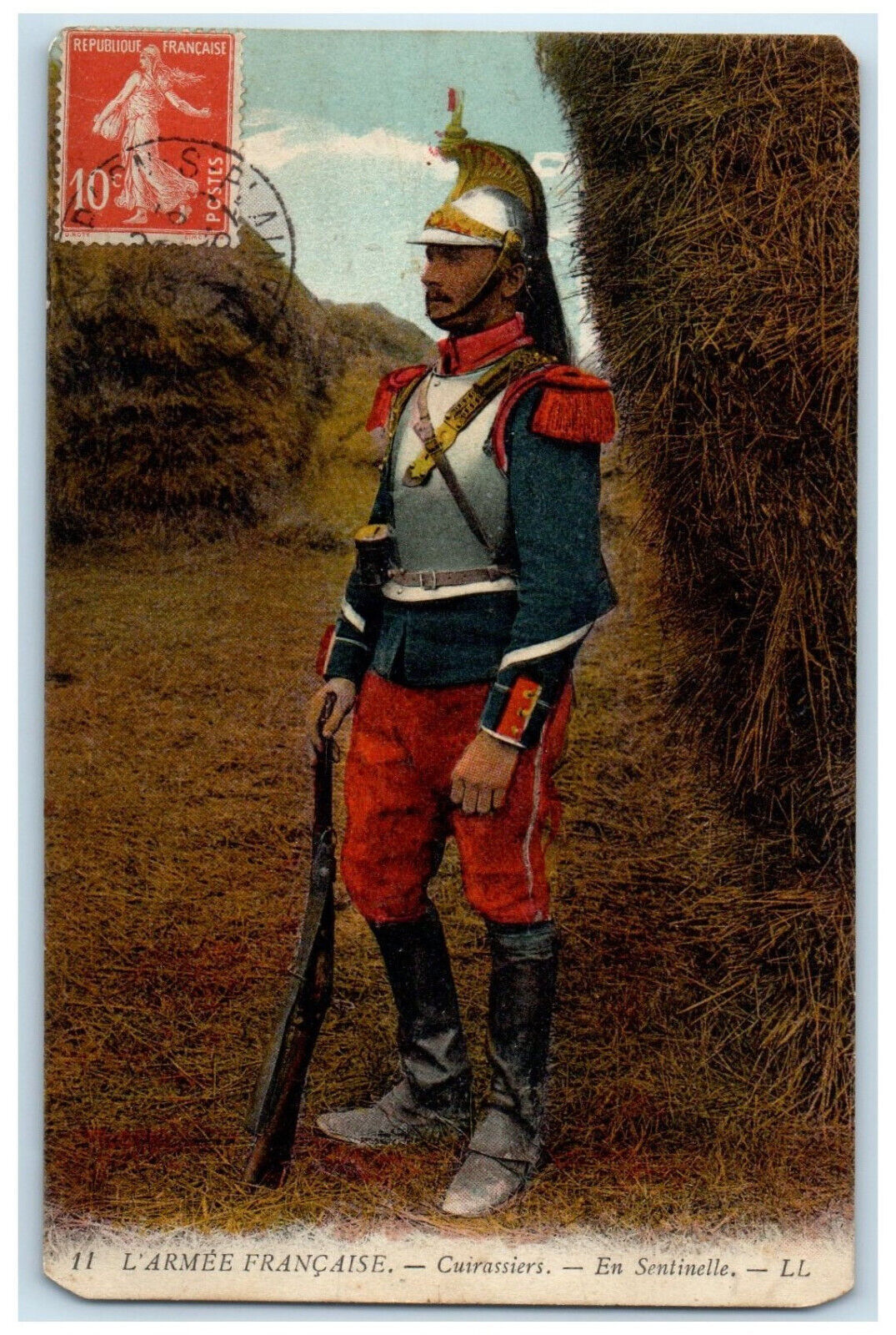1913 Sentinel Cuirassiers with Long Gun The French Army Antique Posted ...