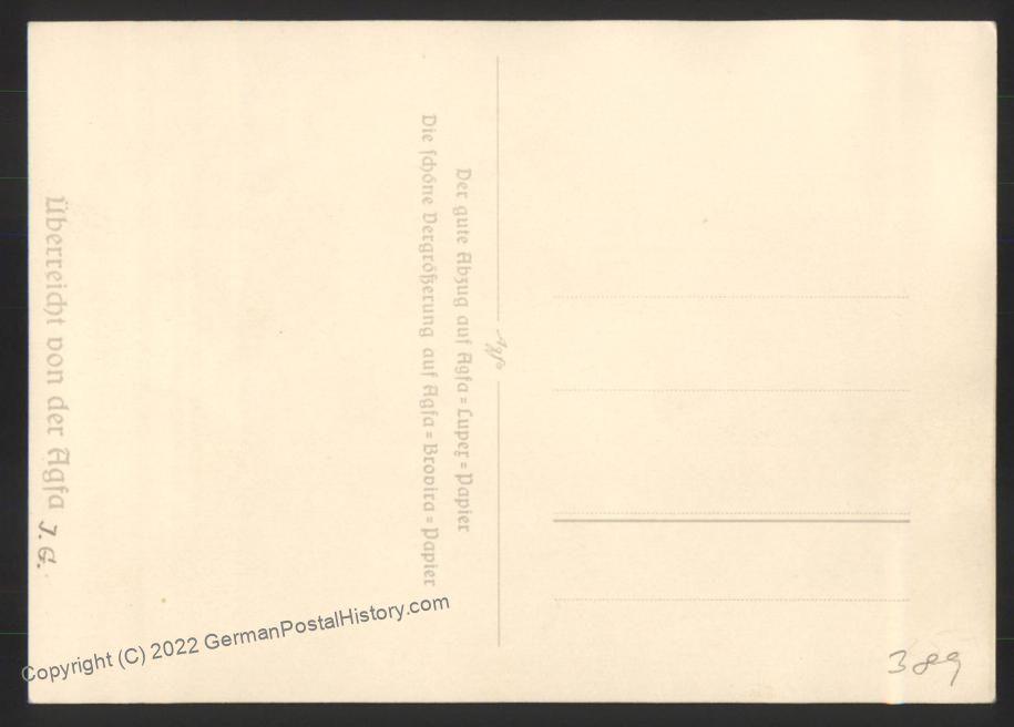 3rd Reich Germany Hitler Agfa Photo Competition 3rd Prize RPPC UNUSED ...