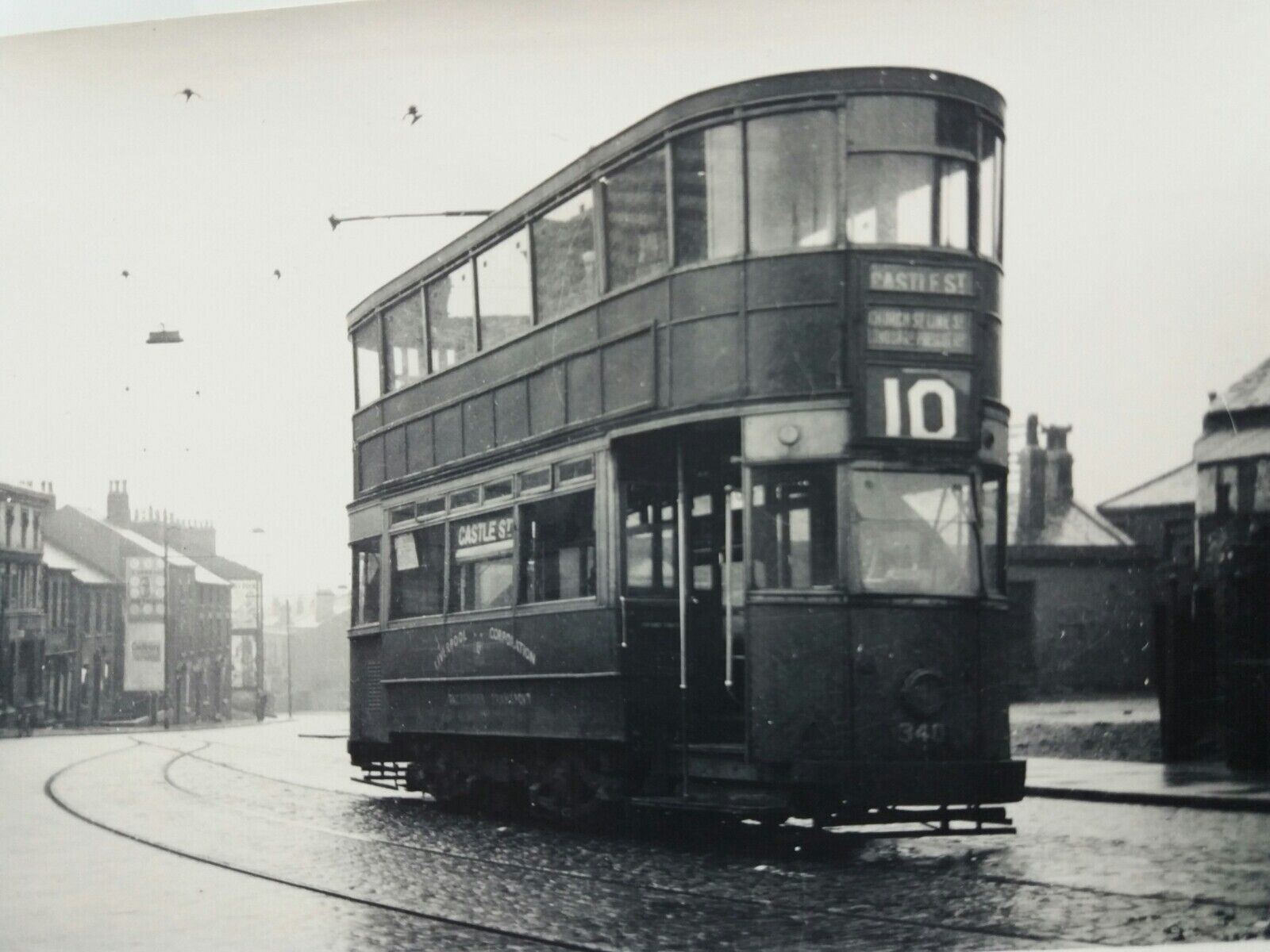 Original Vintage Liverpool Tramways Photo Tram 340 Castke Street R B ...