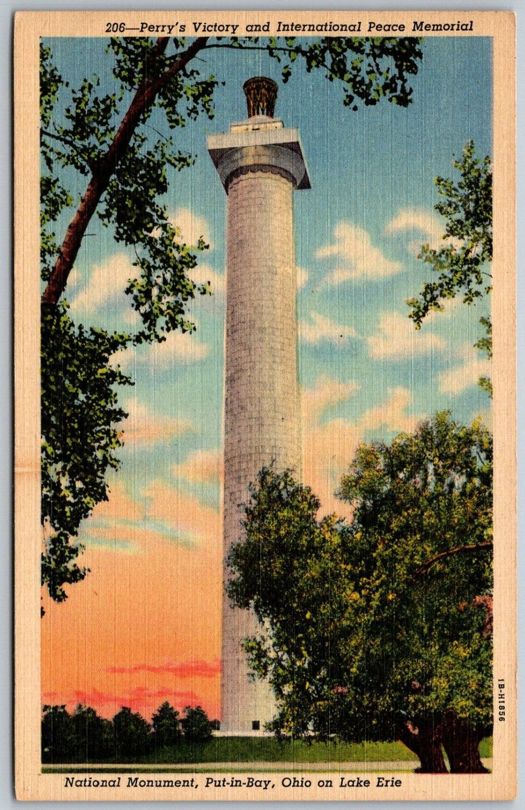 Put In Bay Ohio on Lake Erie 1940s Linen Postcard Perry's Victory ...