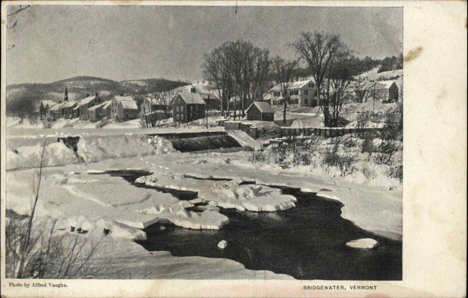 Bridgewater Vermont VT Snow and Ice Waterfall River c1910 Vintage ...