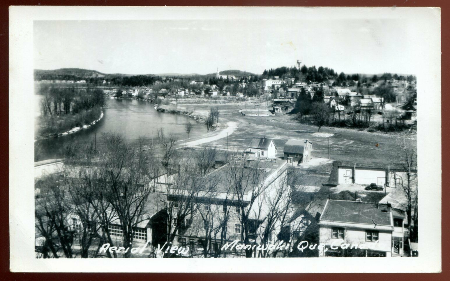 h5155 - MANIWAKI Quebec 1950s Aerial View. Real Photo Postcard | Canada ...