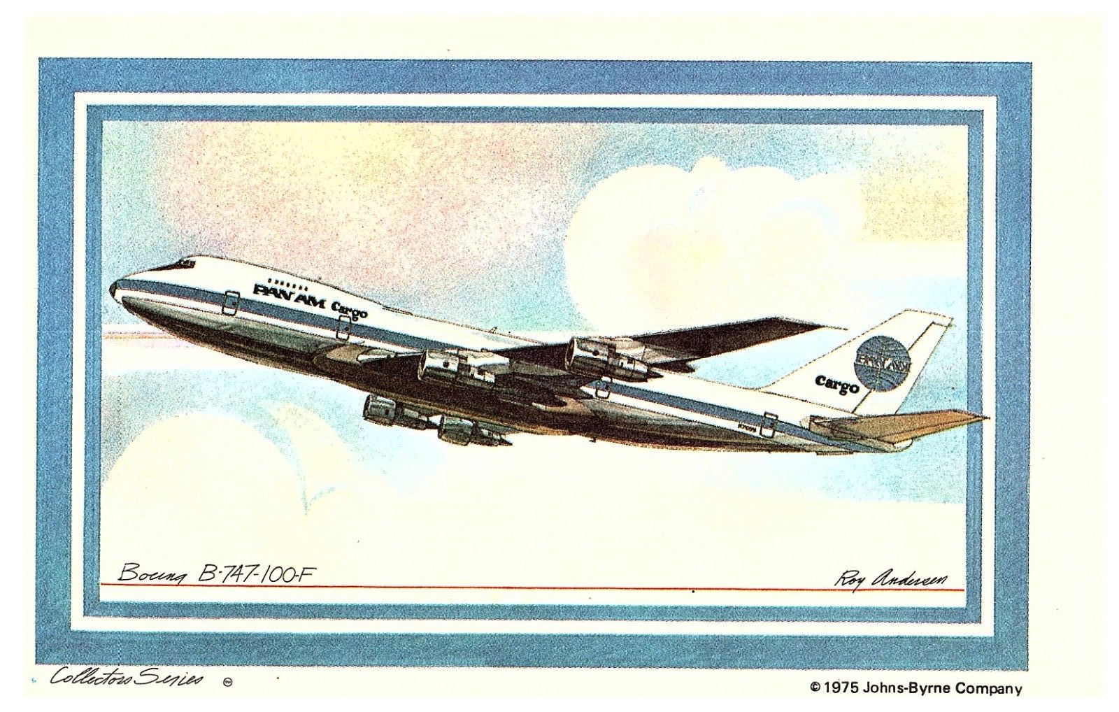 Boeing B-747-100F Collectors Series by Ray Andersen Airplane Postcard ...