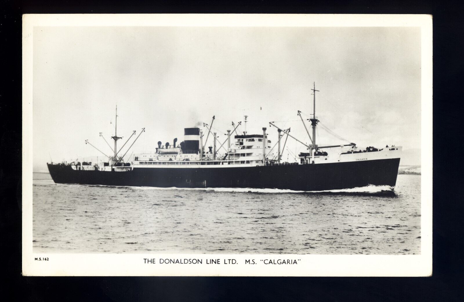 ca0756 - Donaldson Line Cargo Ship - Calgaria - postcard 5.5 x 3.5 ...
