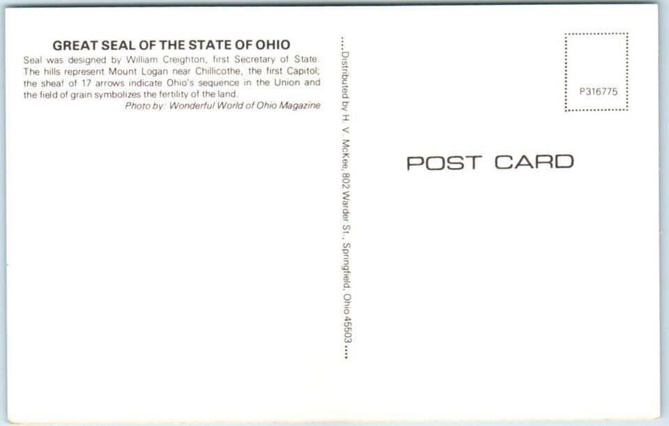 M-40385 The Great Seal of the State of Ohio Designed by William ...