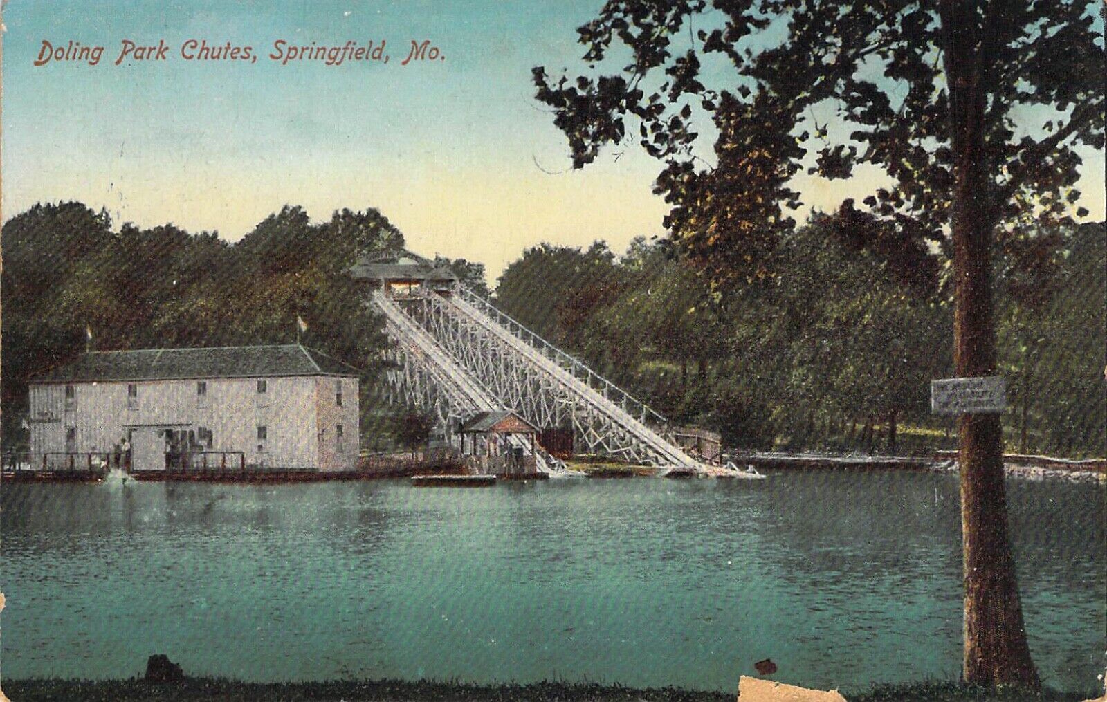c.'13, Early Amusement Park, Doling Park Chutes, Springfield, Mo, Old ...