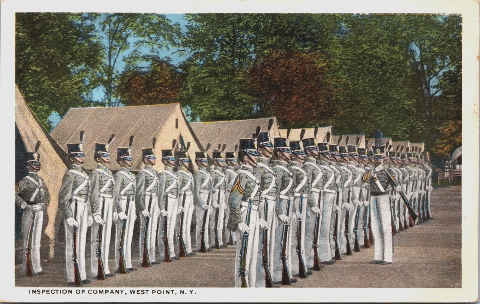 Inspection of Company West Point New York Soldiers Military Postcard ...