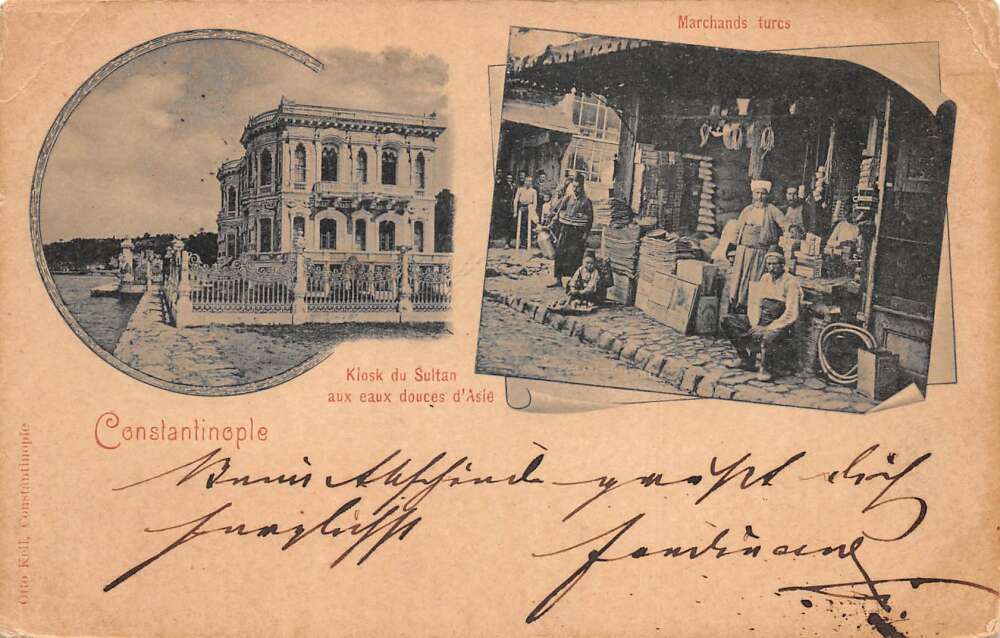 Constantinople Turkey Kioks du Sultan and Street Vendors Postcard ...