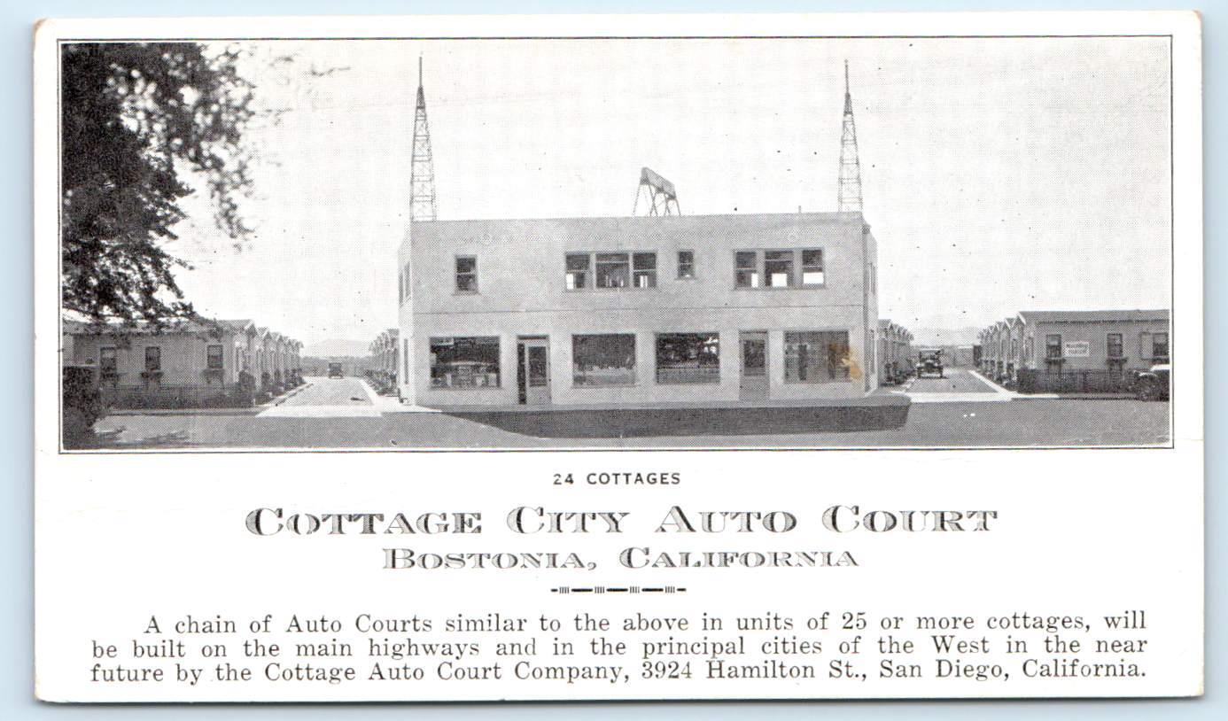 BOSTONIA, CA California ~ COTTAGE CITY AUTO COURT c1920s Roadside ...