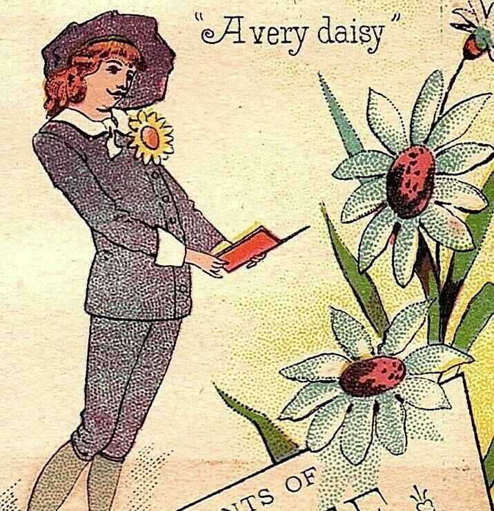 1880's-90's Victorian Card W.R. Lee "A Very Daisy" Oscar Wilde P158 ...