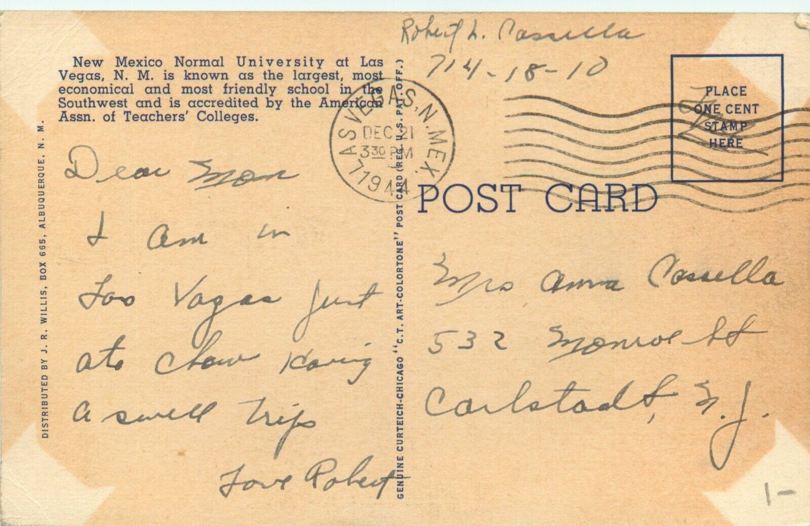 Normal University at Las Vegas, New Mexico Vintage Multi-View Postcard ...