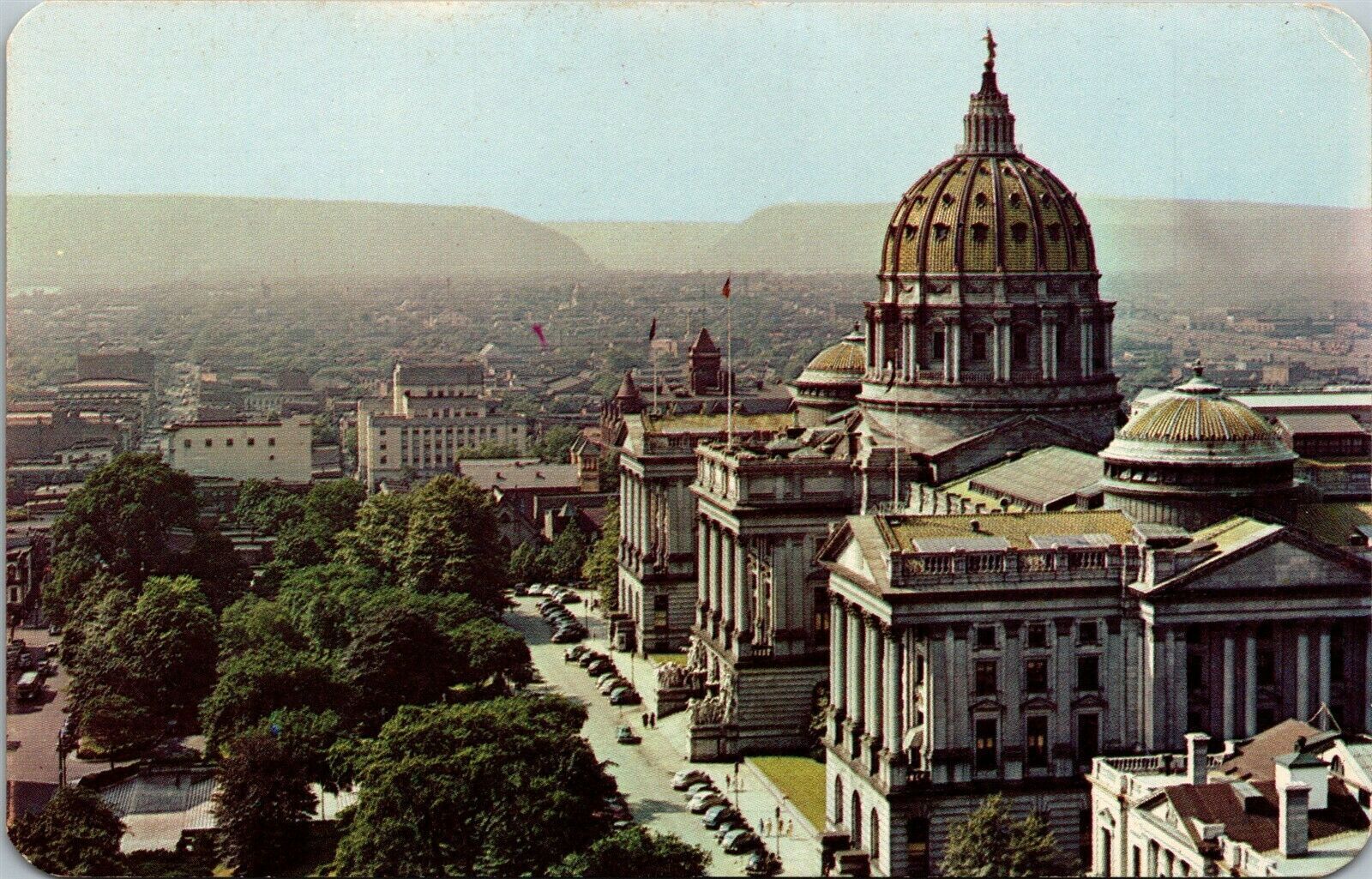 Vtg Harrisburg Pennsylvania PA Capitol and Museum Birdeye View 1950s ...