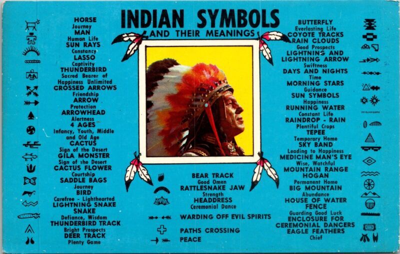 Greetings Pocono Mountains Dexter Press Indian Symbols Meanings ...