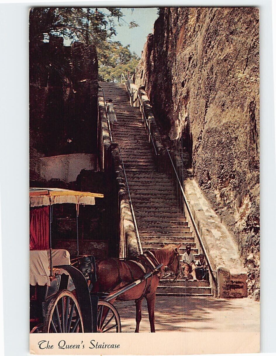 Postcard The Queen's Staircase The Bahama Islands Nassau Caribbean ...