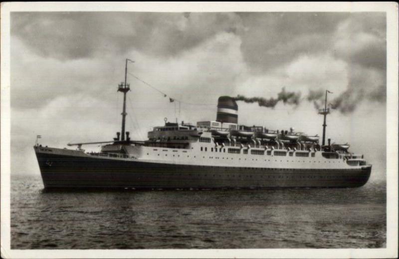 Holland American Line Steamship SS S.S. Maasdam Real Photo Postcard ...