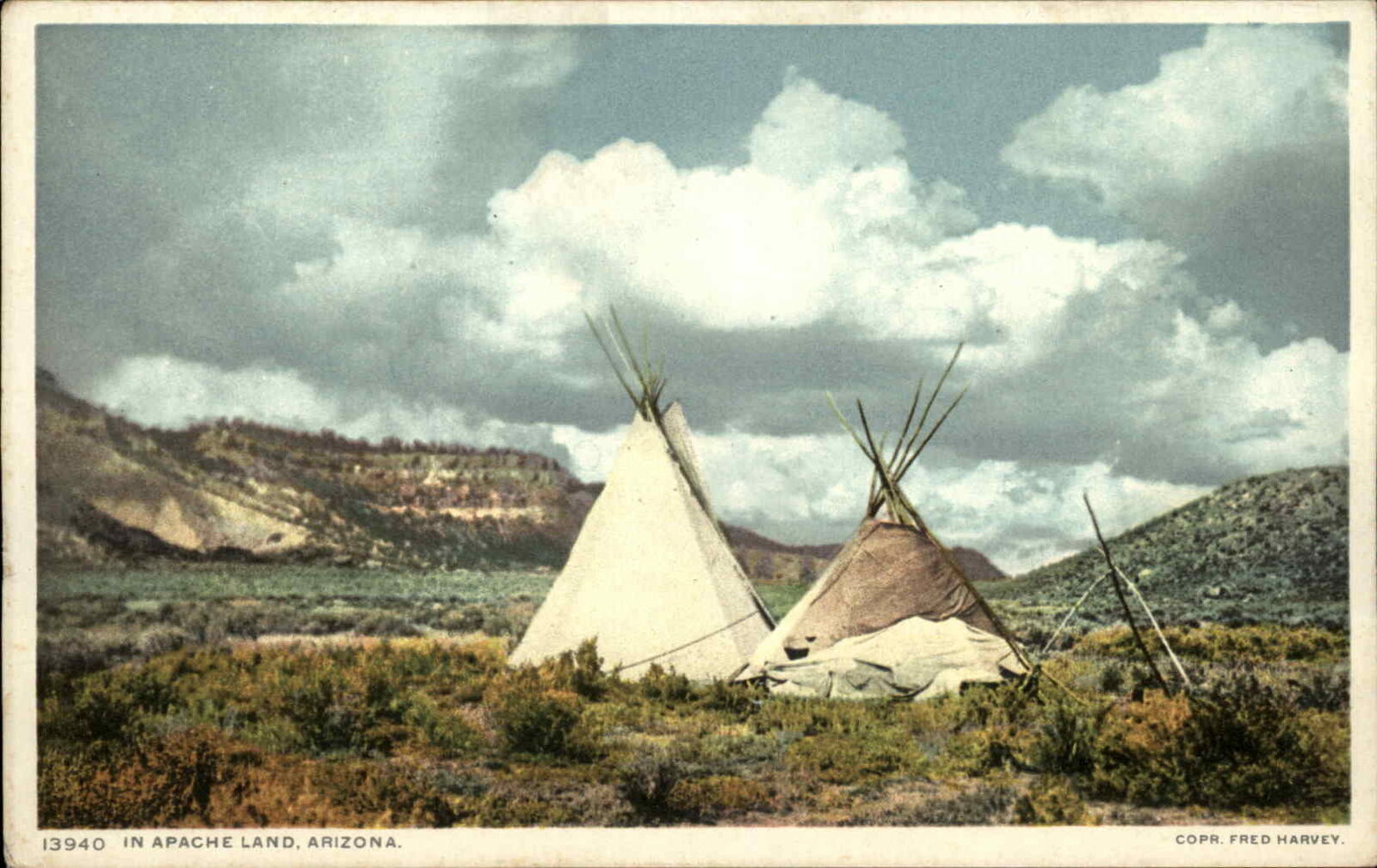 Native Amer Indian Apache Land Arizon Teepee 13940 Detroit Pub c1910 ...