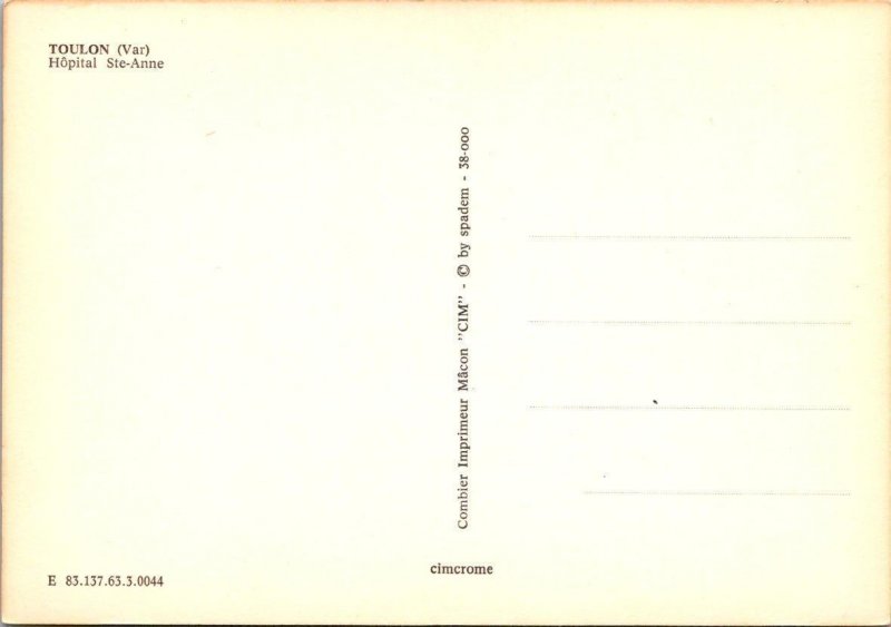 Toulon France HOPITAL STE-ANNE Sainte Anne Military Hospital~Guards 4X6 ...