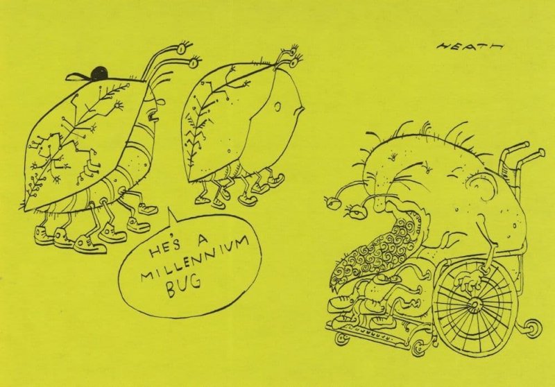 Millennium Bug Wheelchair Tomorrows World BBC Advertising Postcard ...
