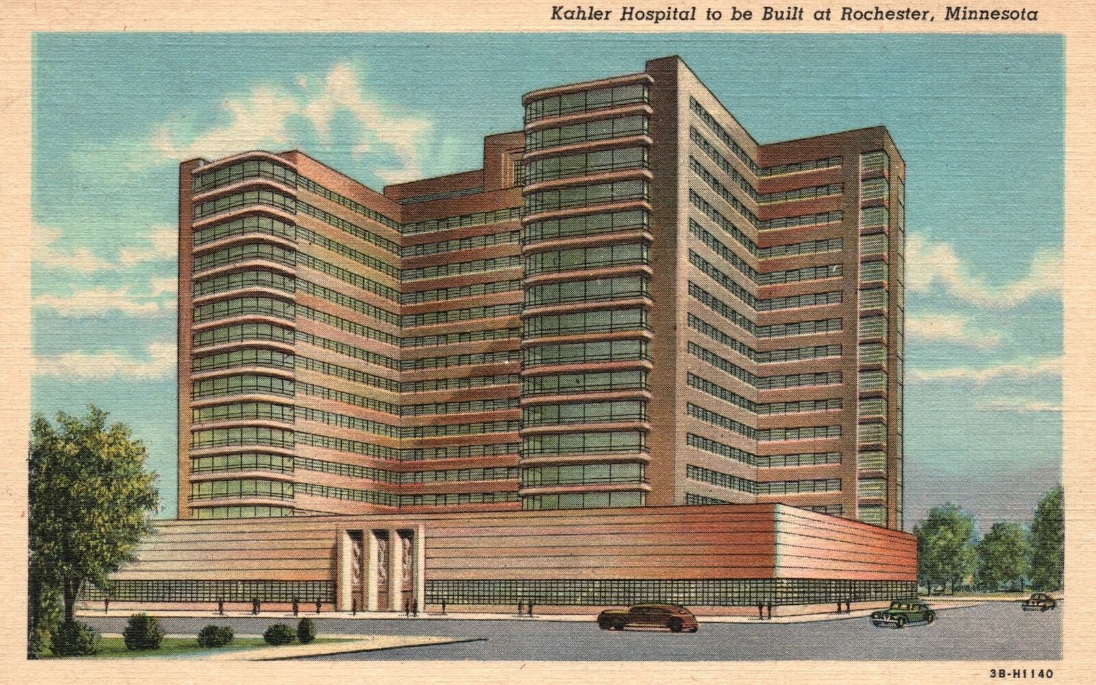 Vintage Postcard 1930's Kahler Hospital Built At Rochester Minnesota MN ...