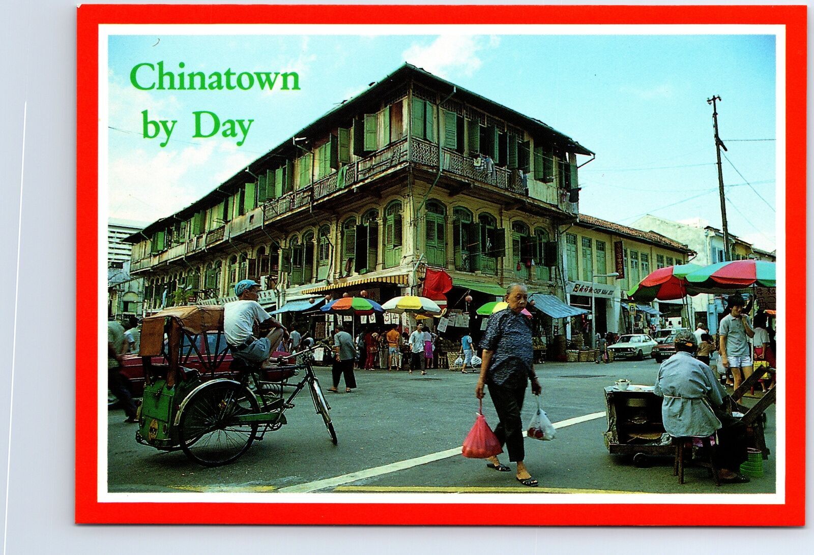 Vintage Continental Size Postcard 1970s Street Scene at the Market in ...