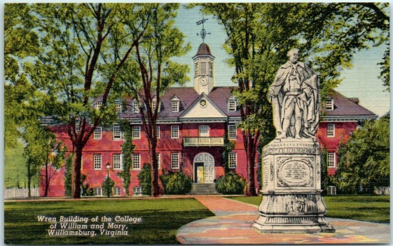 Wren Building of the College of William and Mary, Williamsburg ...