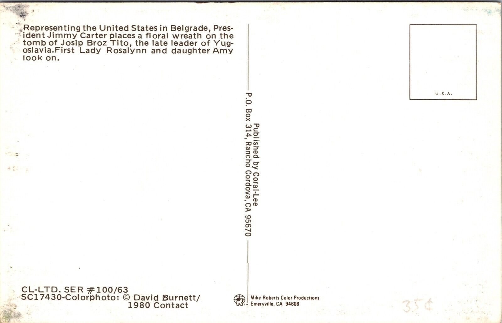 President Jimmy Carter Josip Broz Tito Tomb Wreath Ceremony Chrome ...