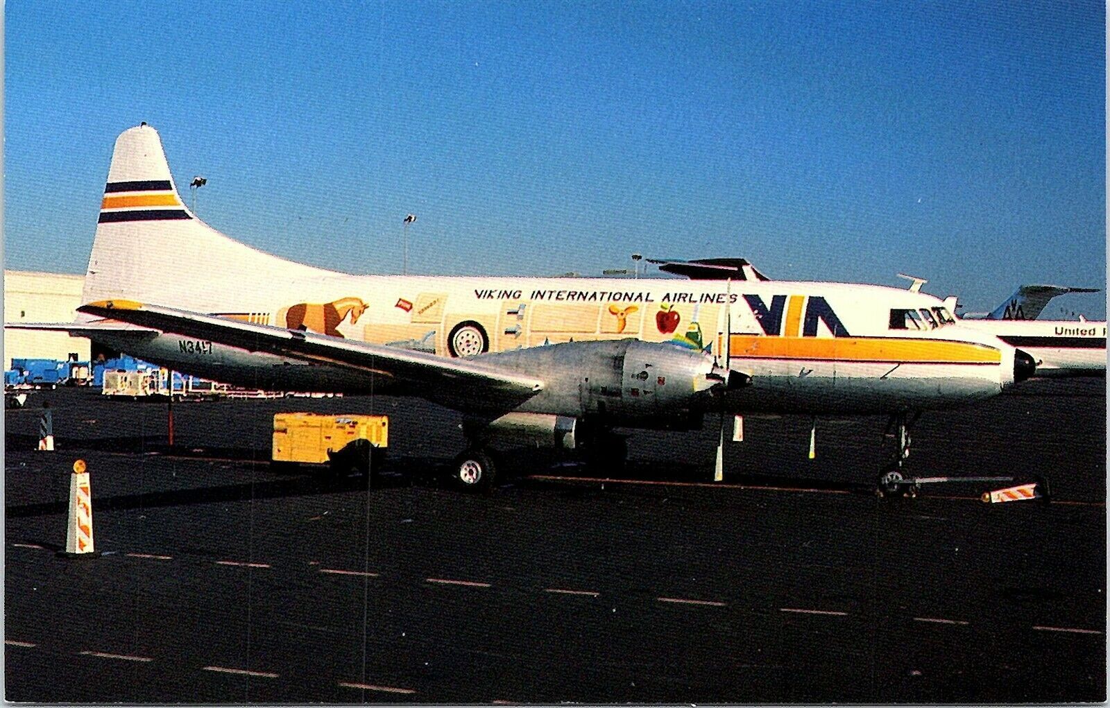 Postcard~Viking International Airlines~Convair CV-640~Airplane~Vintage ...
