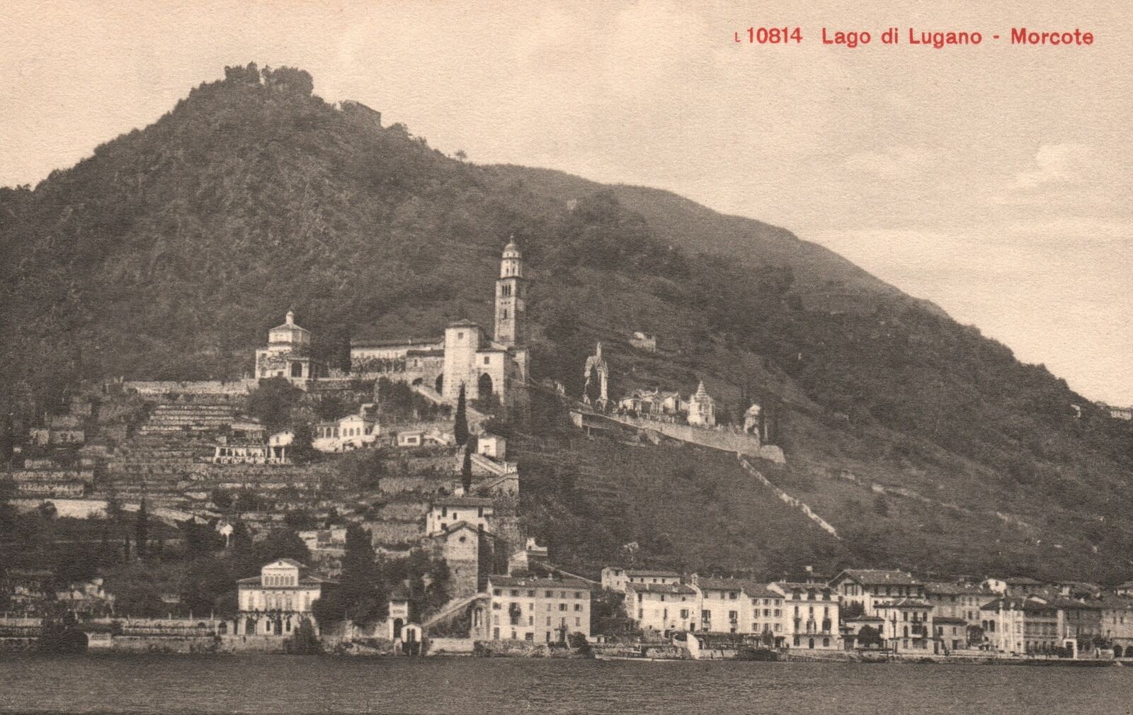 Vintage Postcard 1910's Italian City Lago Di Lugano Morcote Switzerland ...