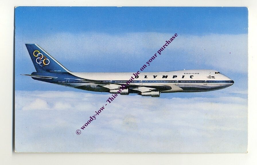 ac372 - Olympic 747-200B Jumbo Jet Airliner - company issued postcard ...