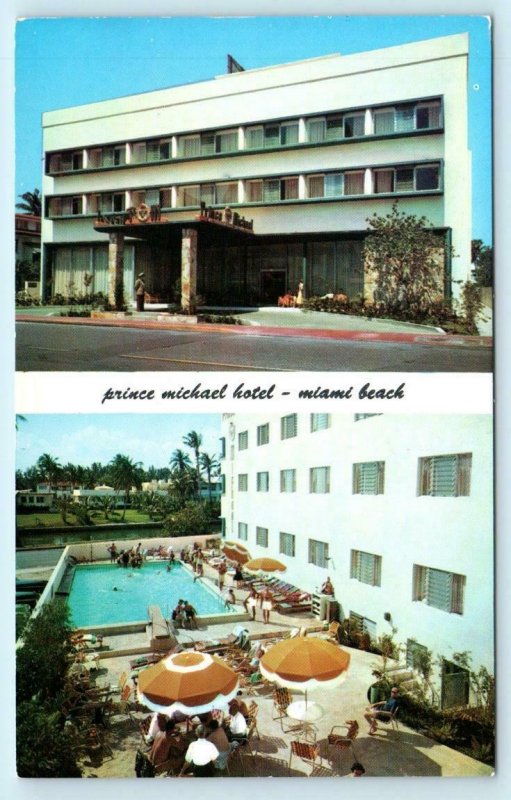 MIAMI BEACH, Florida FL ~ Roadside PRINCE MICHAEL HOTEL c1950s-60s ...