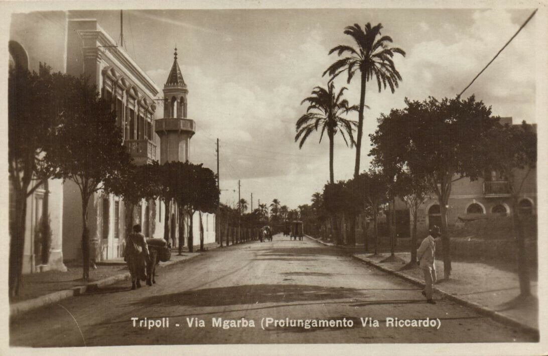 PC LIBYA, TRIPOLI, VIA MGARBA, Vintage REAL PHOTO Postcard (b40046 ...