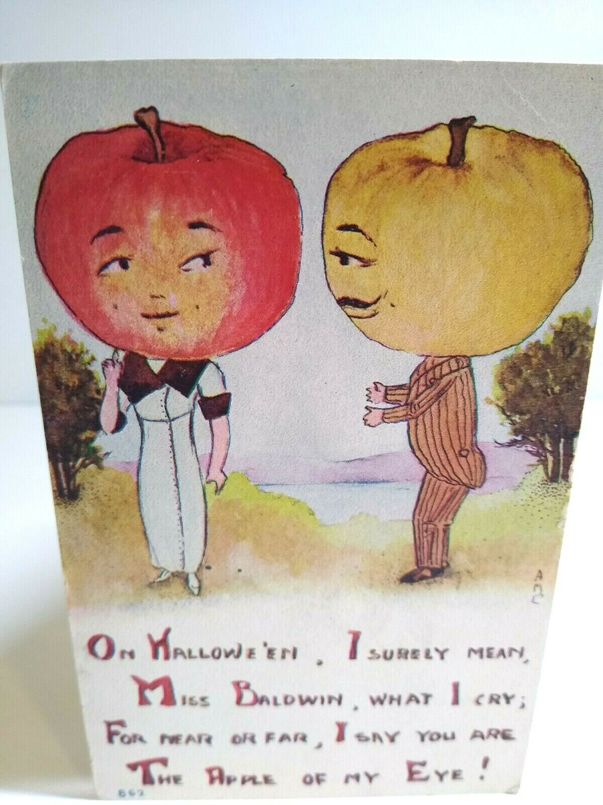 Halloween Fantasy Postcard Big Apple Head Goblins Series 862 MHS FA ...