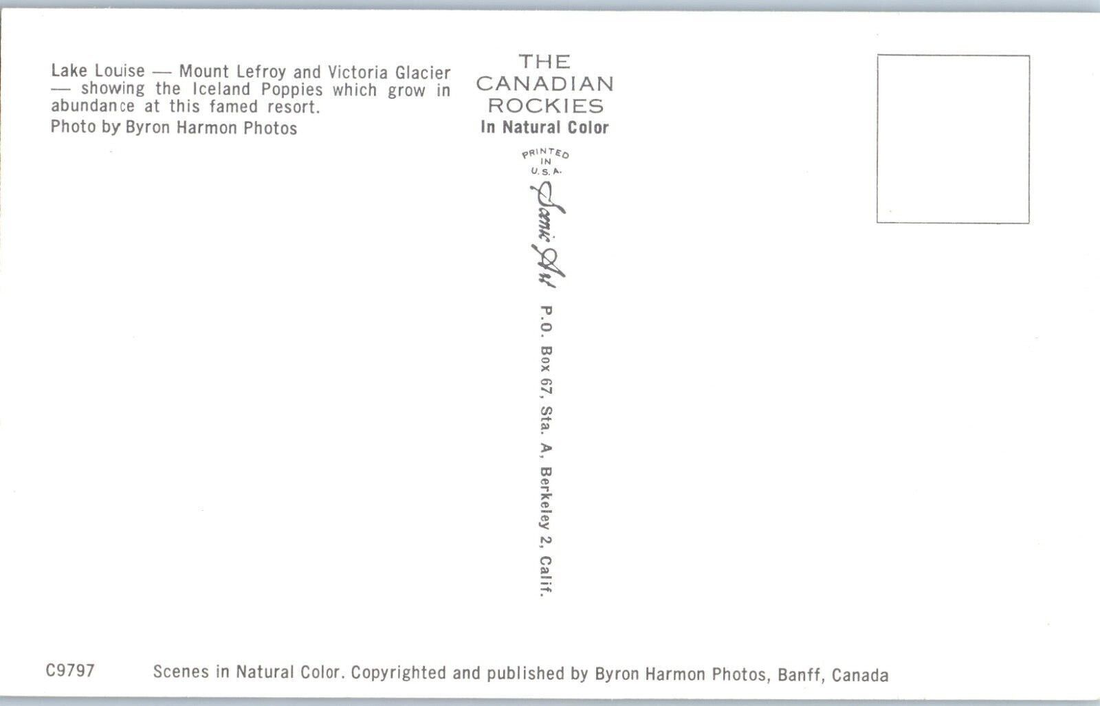 Lake Louise Mount Lefroy and Victoria Glacier Banff Canada Postcard ...