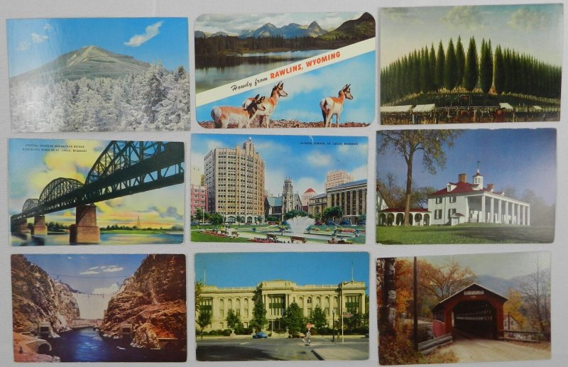 Huge Lot Postcards 1000+ U.S.A. Towns Streets Skylines and Cities ...
