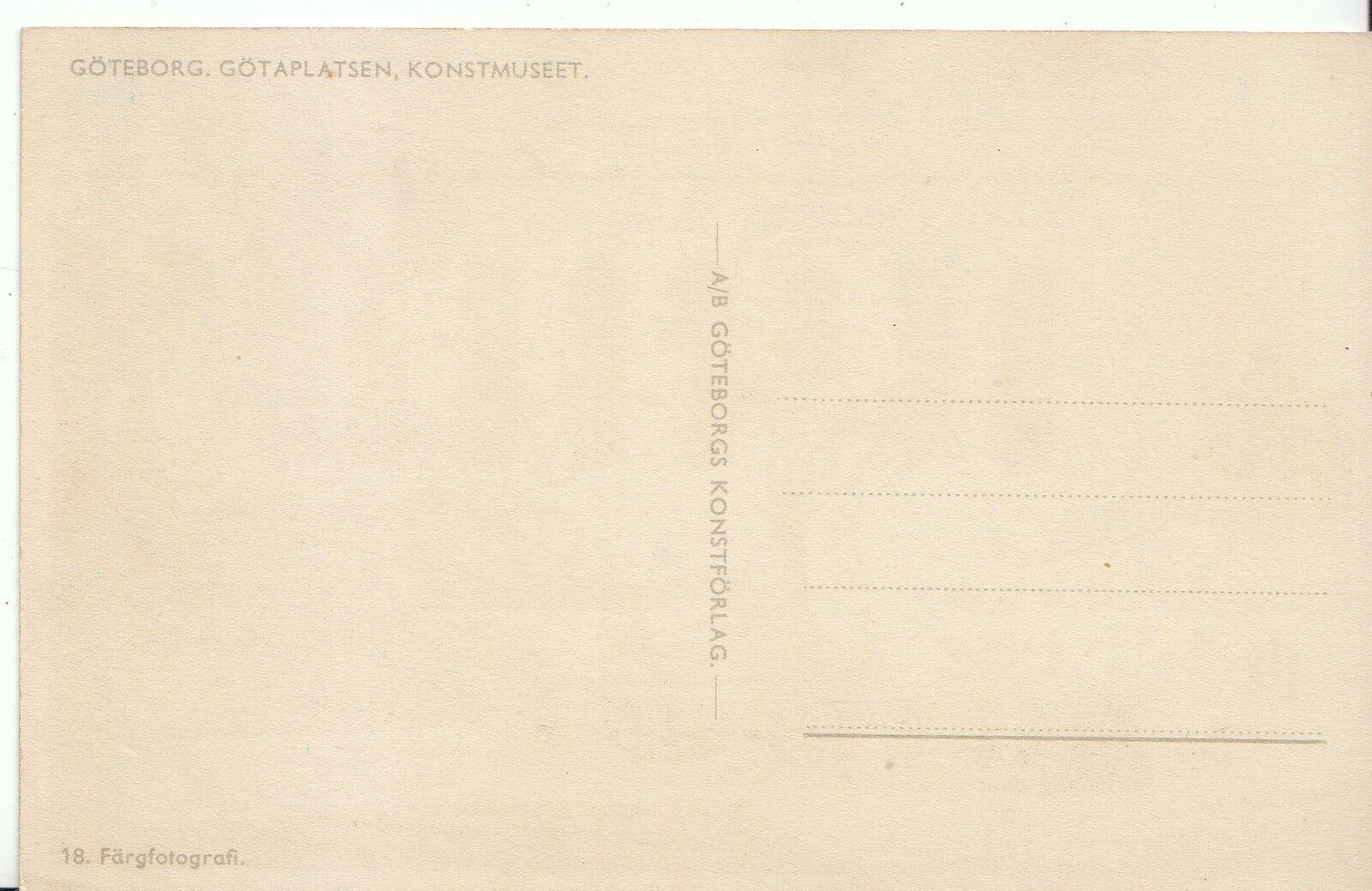 Sweden Postcard - Goteborg - Gotaplatsen - Konstmuseet A783 | Europe ...