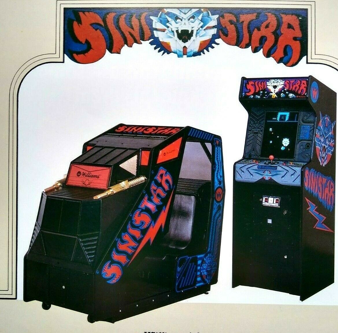 Sinistar Arcade Flyer Original 1983 Video Game Foldout Brochure Vintage ...