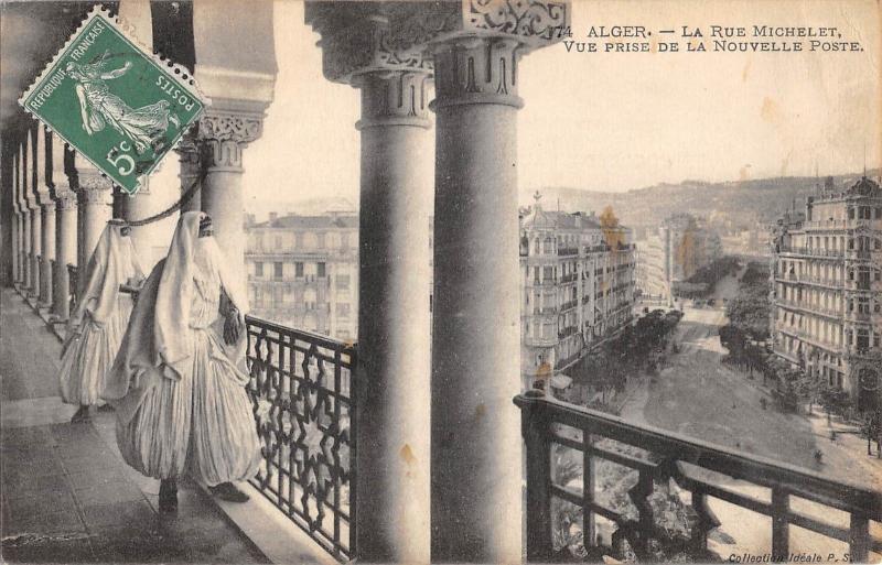 BF8492 la rue michelet vue prise de la nouvelle poste algeria Algeria ...