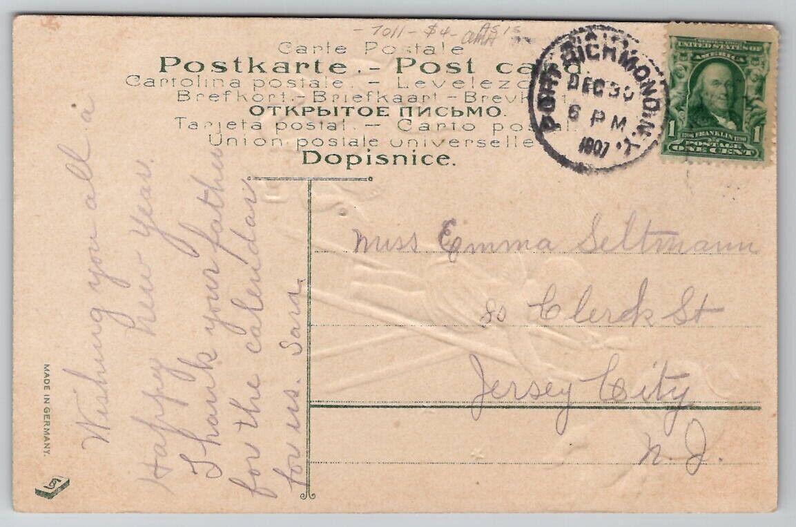 Anthropomorphic Moon Top Hat Angels Cherubs Toasting The New Year ...