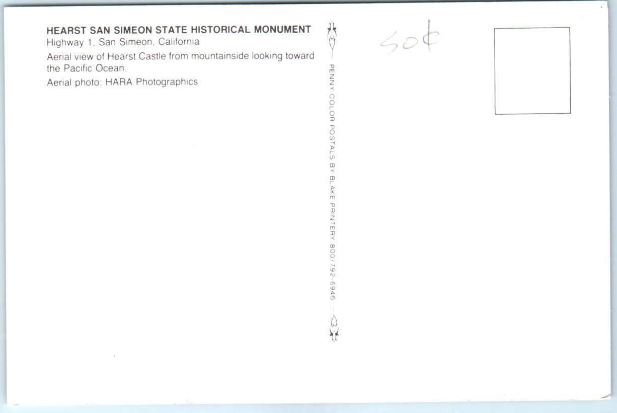 Aerial view of Hearst Castle, Hearst San Simeon State Historical ...